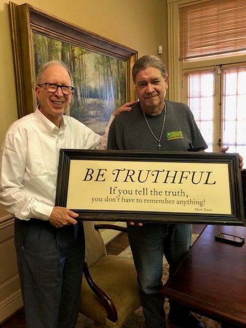 Happy Client Gifts Encouraging Plaque to Kinnard Law